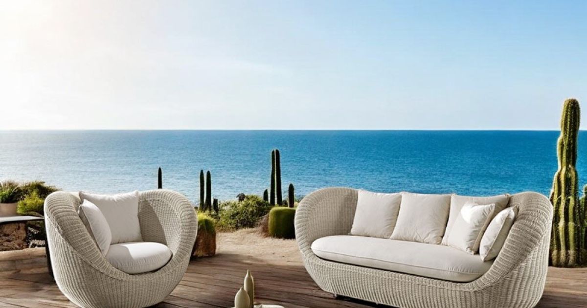 Utelounge i Polyrattan