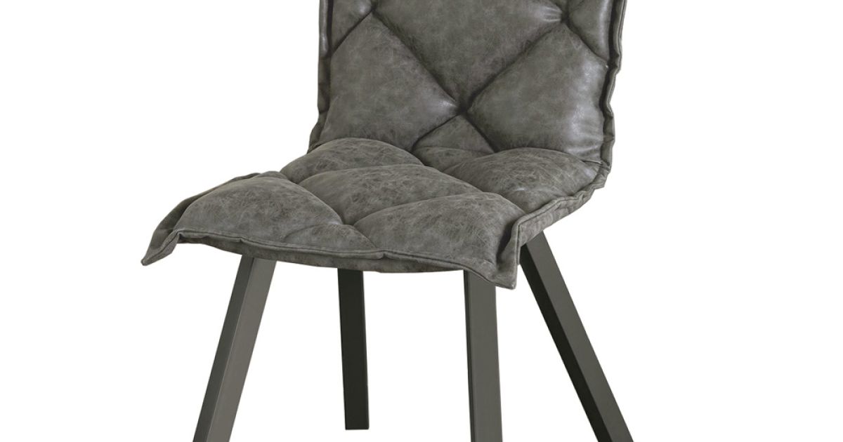 Vintage stol i metall och mjuk vintage tillverkad i Italien